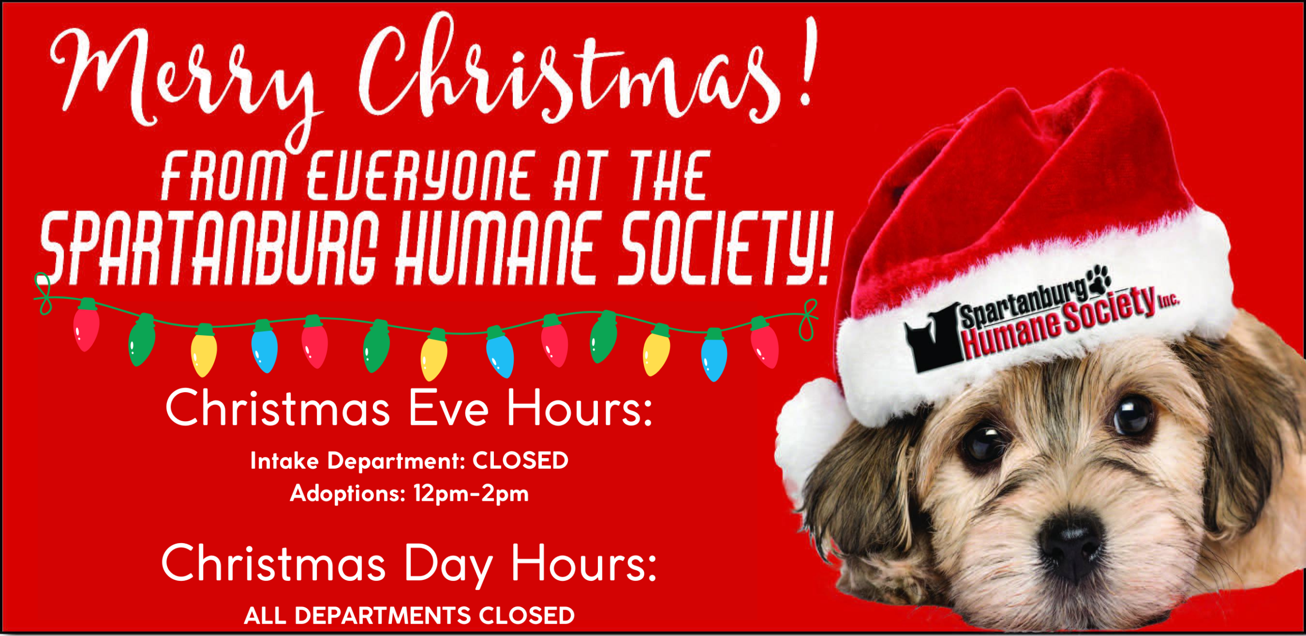 christmas sign | Spartanburg Humane Society